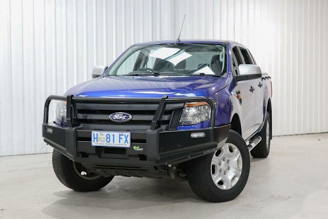 2014 Ford Ranger PX XLS Double Cab Blue 6 Speed Sports Automatic Double ...