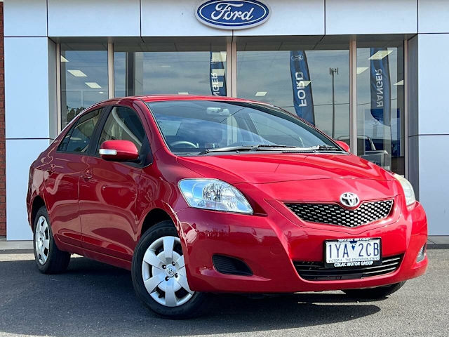 2014 Toyota Yaris NCP93R YRS Red 5 Speed Manual Sedan | Cars, Vans ...