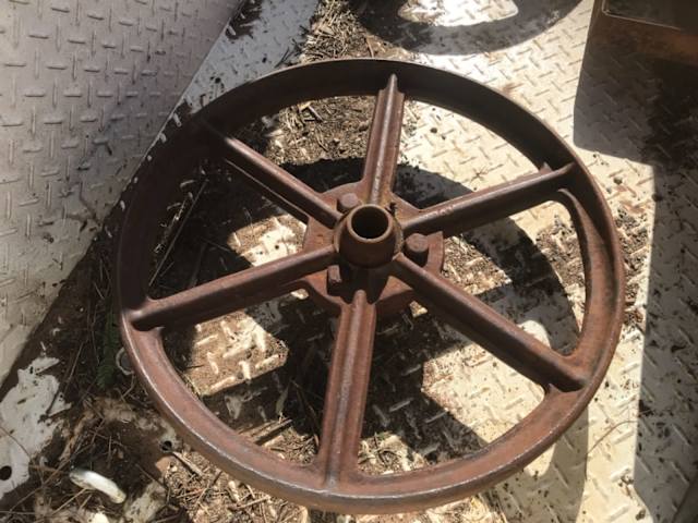 Antique vintage agricultural solid steel wheels [688] | Farming ...