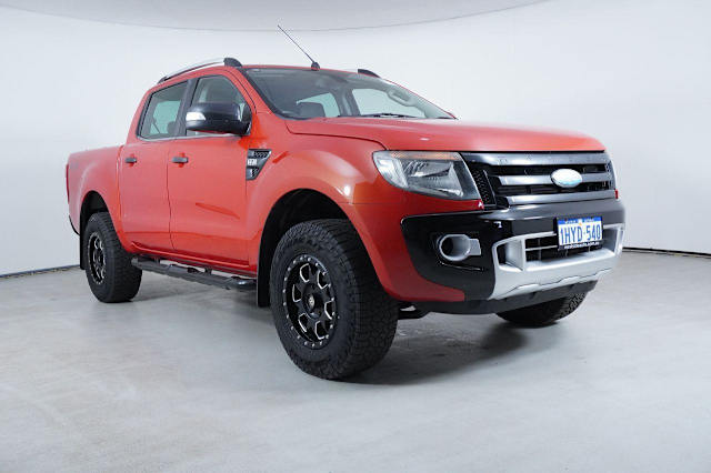 2012 Ford Ranger PX Wildtrak 3.2 (4x4) Orange 6 Speed Automatic Crew ...