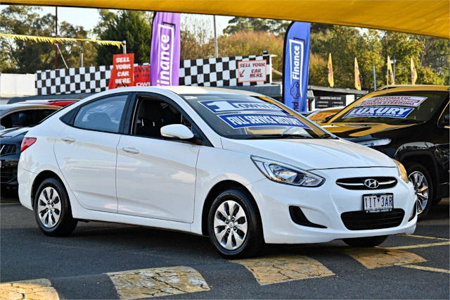 2016 Hyundai Accent RB4 MY17 Active White 6 Speed Constant Variable ...