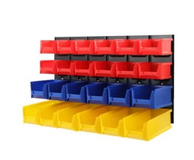 COMPLETE PRE-CONFIGURED PANELS RACKS W/ BINS, Bin Green,, 49% OFF