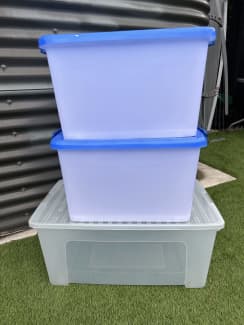 80L Snap Lock Storage Box Clear — Ezy Storage, 57% OFF