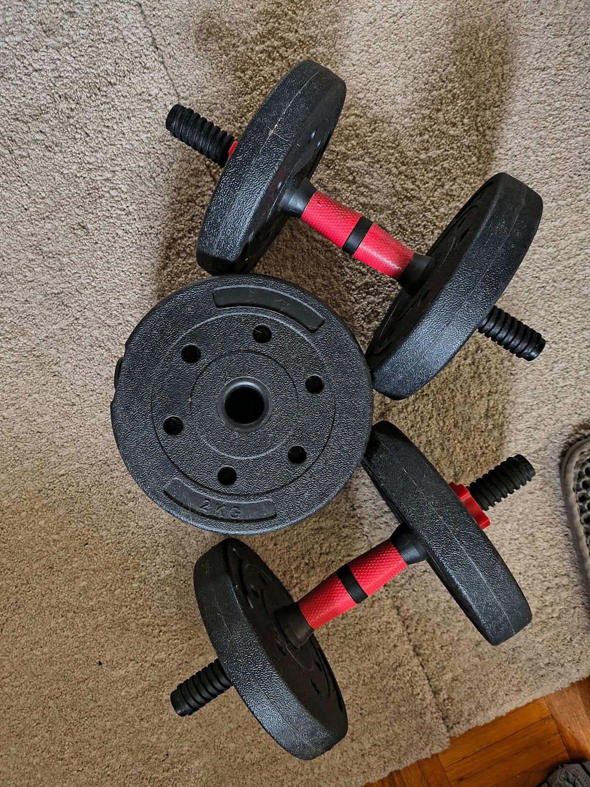 Adjustable Dumbbell Set - 16kg Total - Gym & Fitness in Camberwell VIC | Gumtree Australia