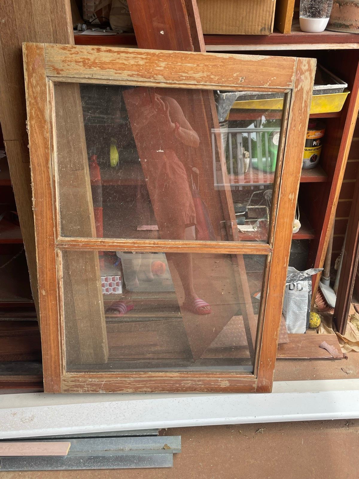 Jarrah hinged window with glass - Building Materials in Mount Lawley WA ...