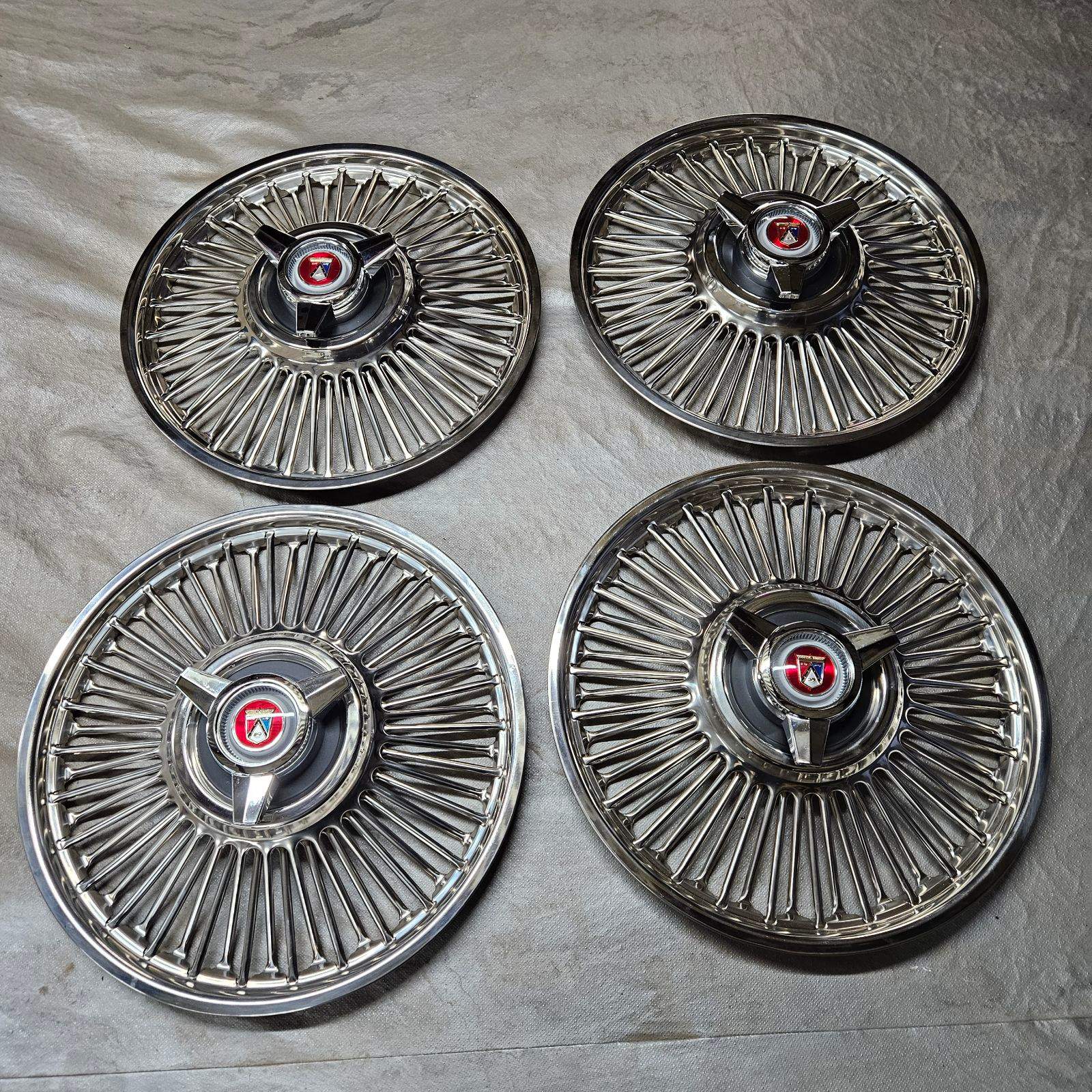 14 Ford Wire Wheel Covers Stainless Polished Spinner Hub Caps | Wheels ...