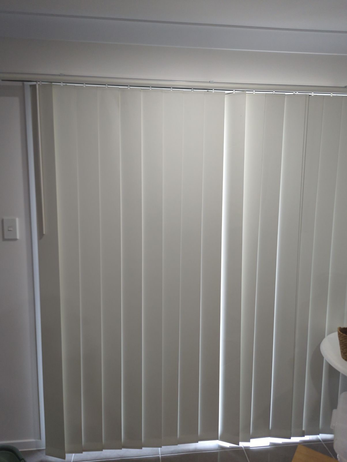 Vertical Sliding Blinds White (205cm x 205cm drop) - Curtains & Blinds ...