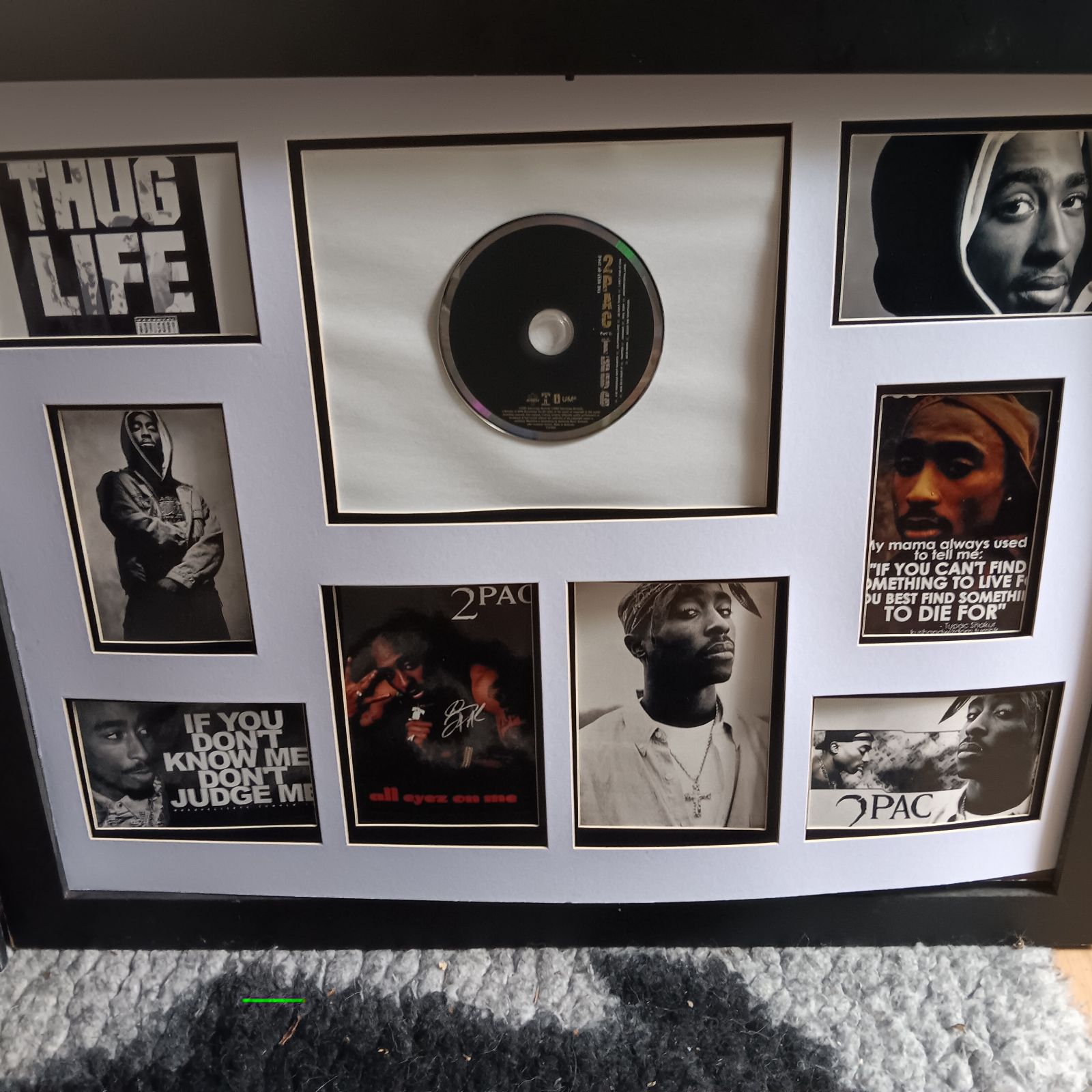 framed rap memorabilia 2pac A$AP Rocky (signed) Drake (signed ...