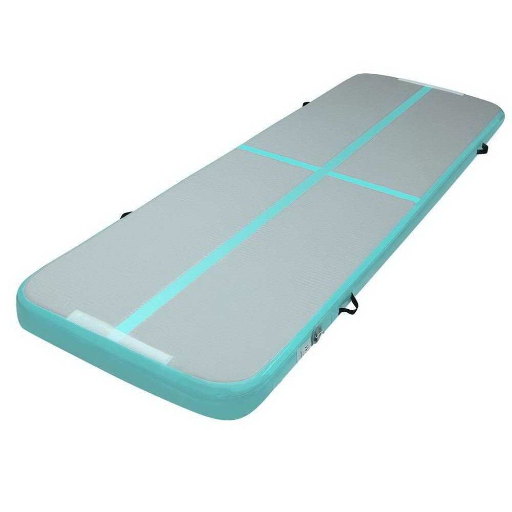 3m x 1m Air Track Mat Gymnastic Tumbling Mint Green and Grey - Gym ...