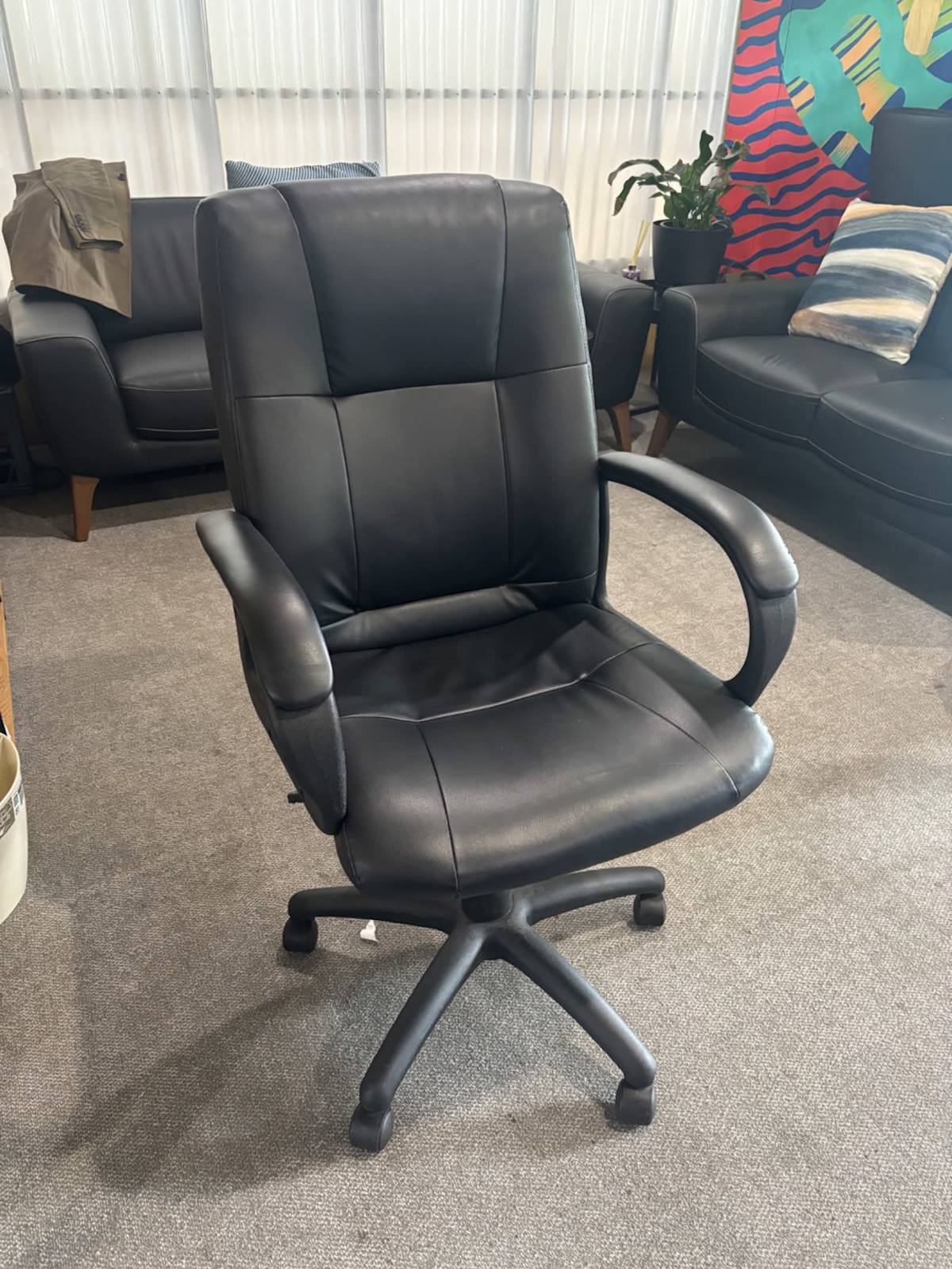 Officeworks Black Arm Chair - Office Chairs in Perth WA | Gumtree Australia