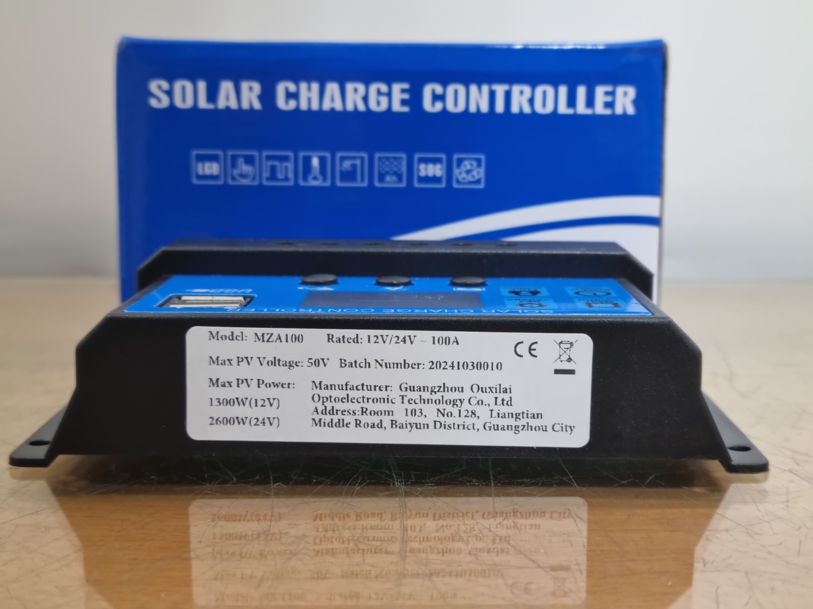 NEW 12V 24V Battery 100A Solar Charge Controller Solar Panel 50V ...