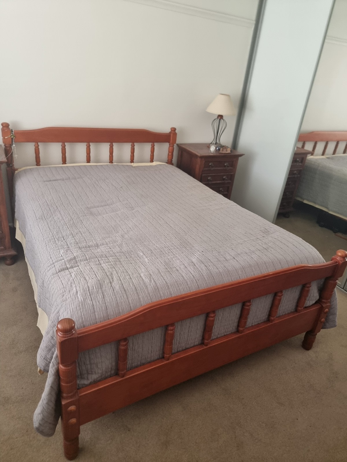 Solid Timber Queen Size Bed Frame Only