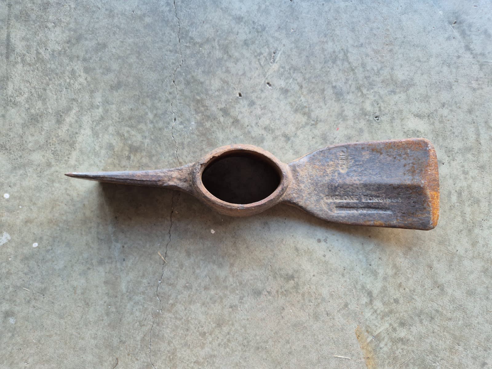 Vintage Antique Wrought Iron Mattock Pick Axe Head Only. AS IS $15 ...