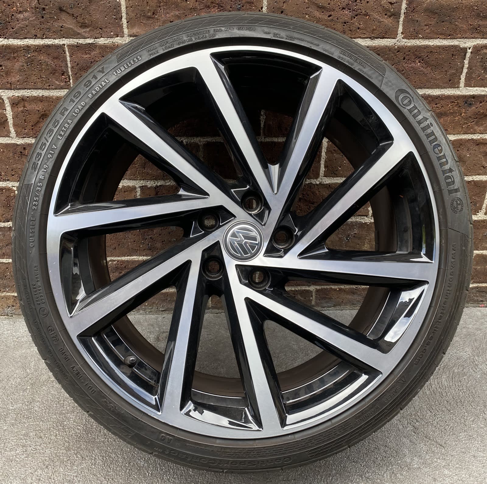 VOLKSWAGEN GOLF R MK7 MK7.5 19 SPIELBERG Wheel Rim Tyre 5G0601025DB ...