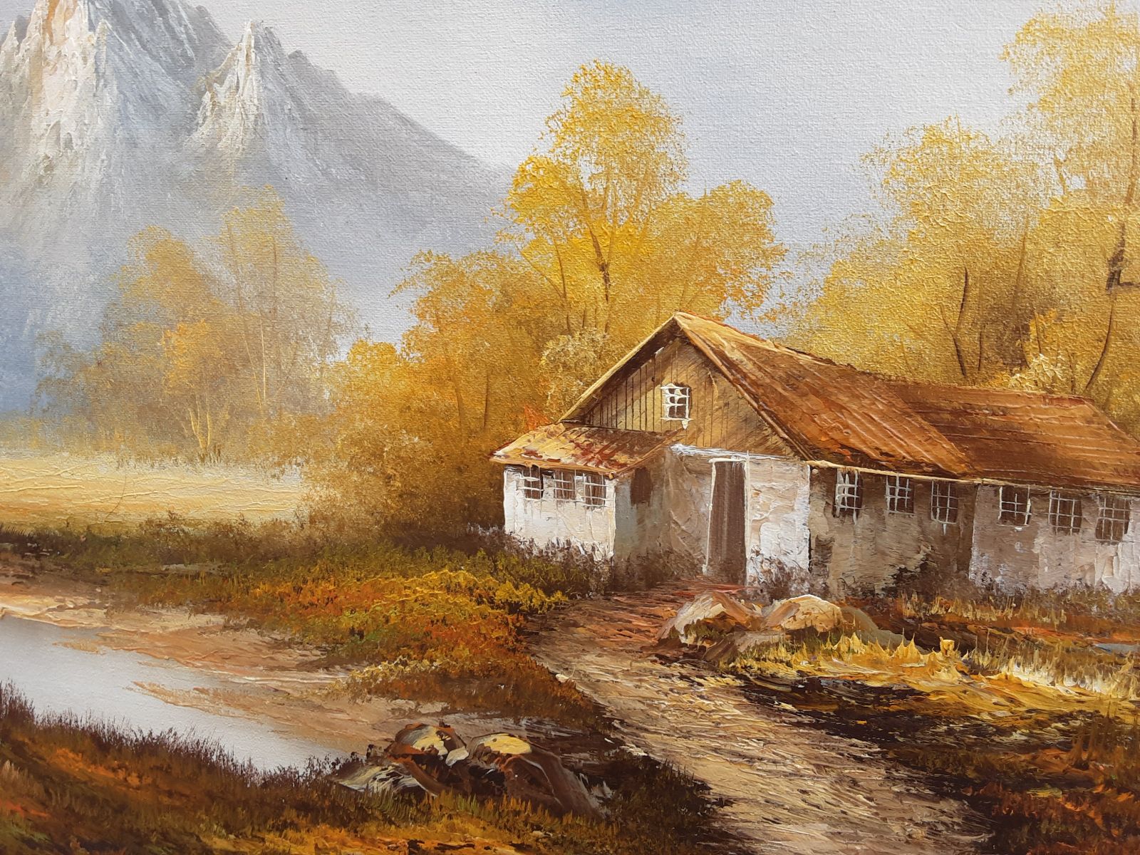 amazingly high quality extra large 1940s vintage oil painting by ...