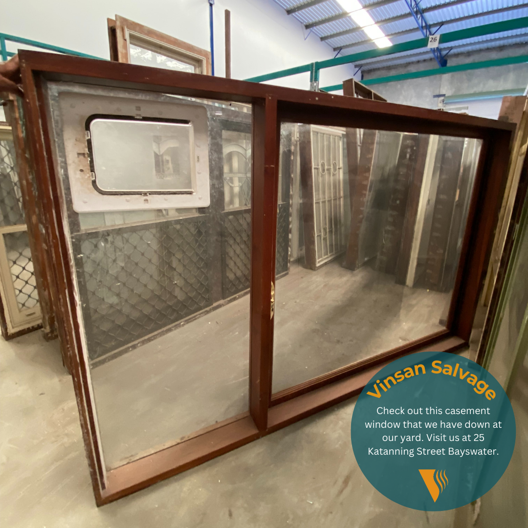 Solid Jarrah Casement Window - Vinsan Salvage - G1994 - Building ...