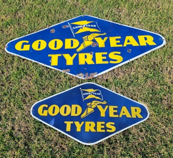 Goodyear Enamel Signs