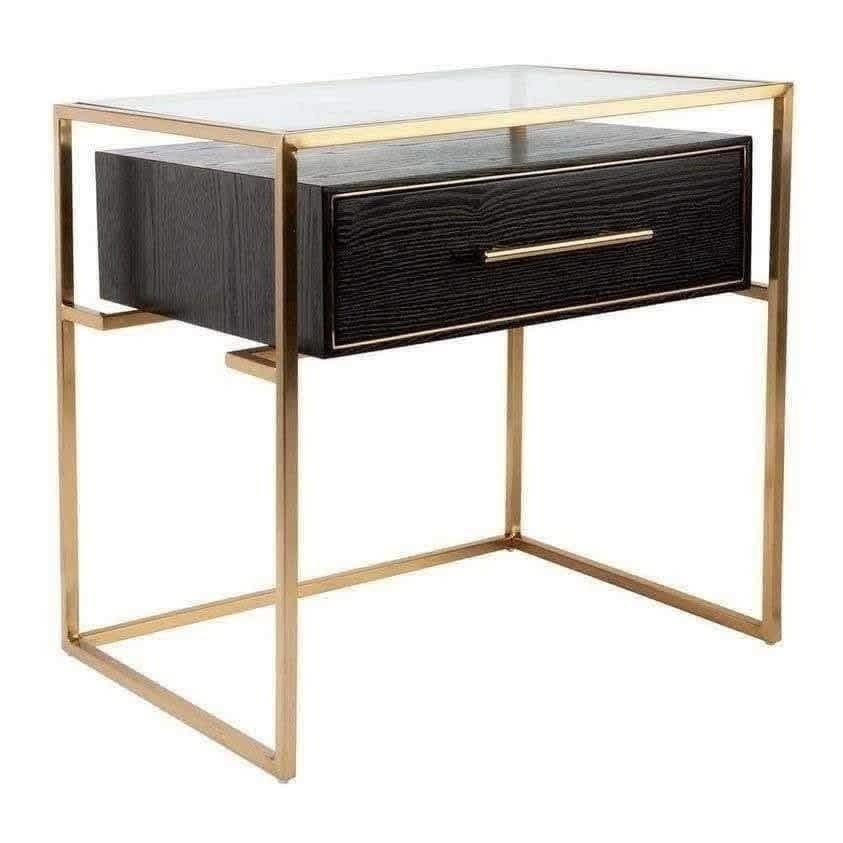 BRAND NEW Vogue Black Gold Bedside table Luxury set Afterpay - Bedside ...