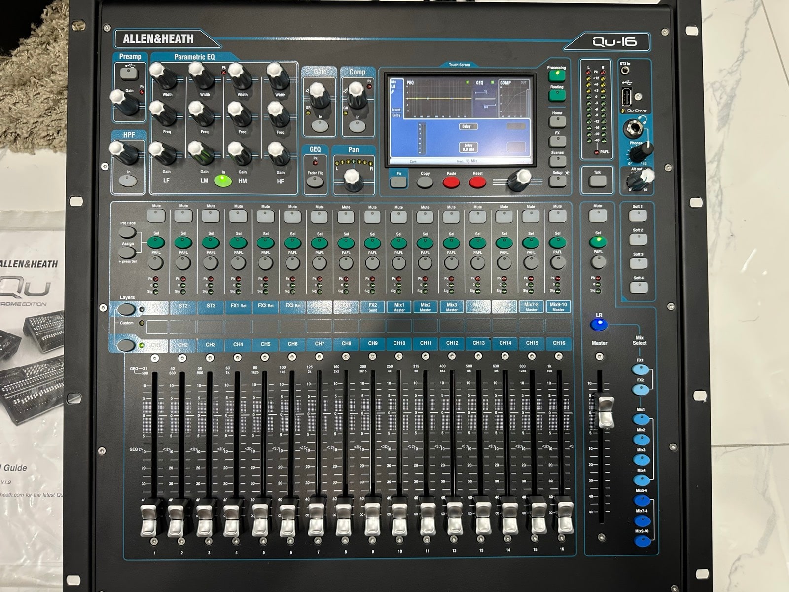 Allen & Heath Qu-16 Chrome Edition Digital Mixer - Rack Mount Kit. - DJ ...