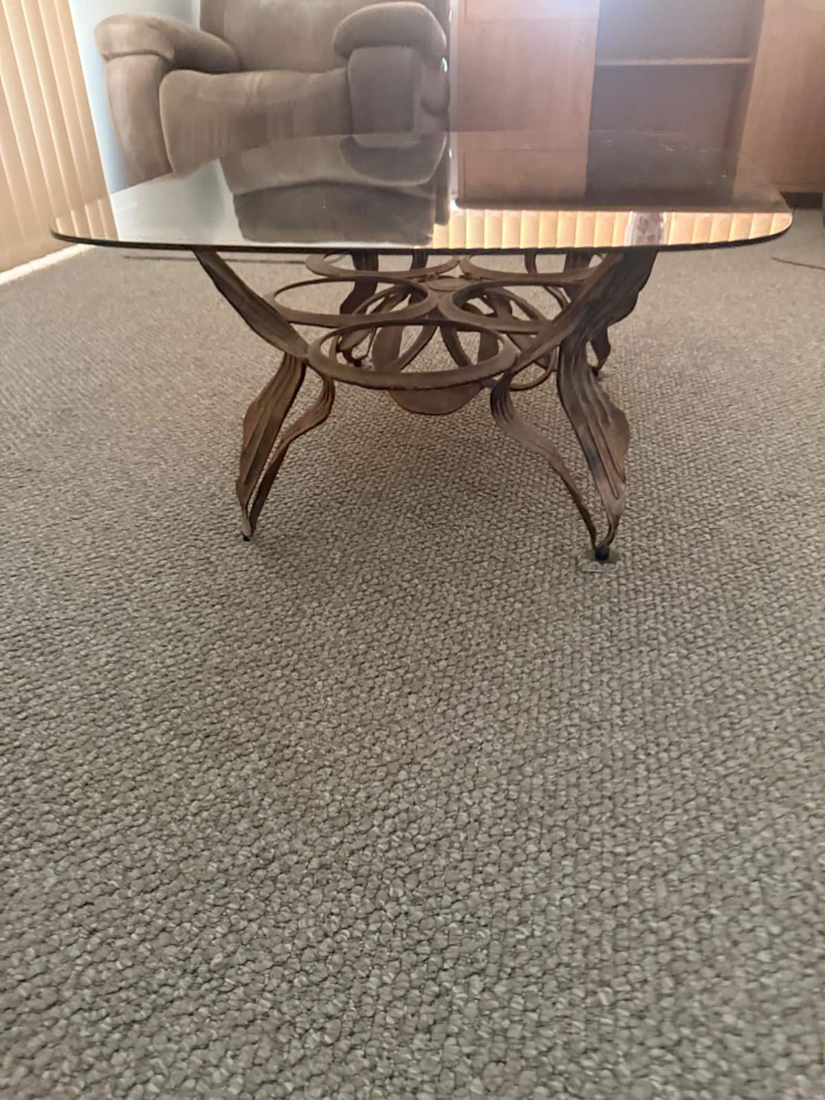 Glass coffee table with ornate metal legs - Coffee Tables in Gympie QLD ...
