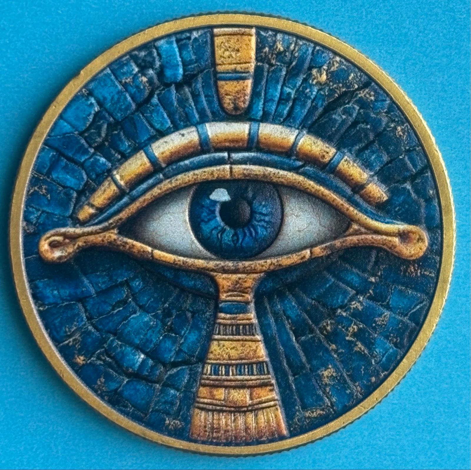 Egyptian Mythology TUTANKHAMEN-EYE of HORUS Medallion. Brand New ...