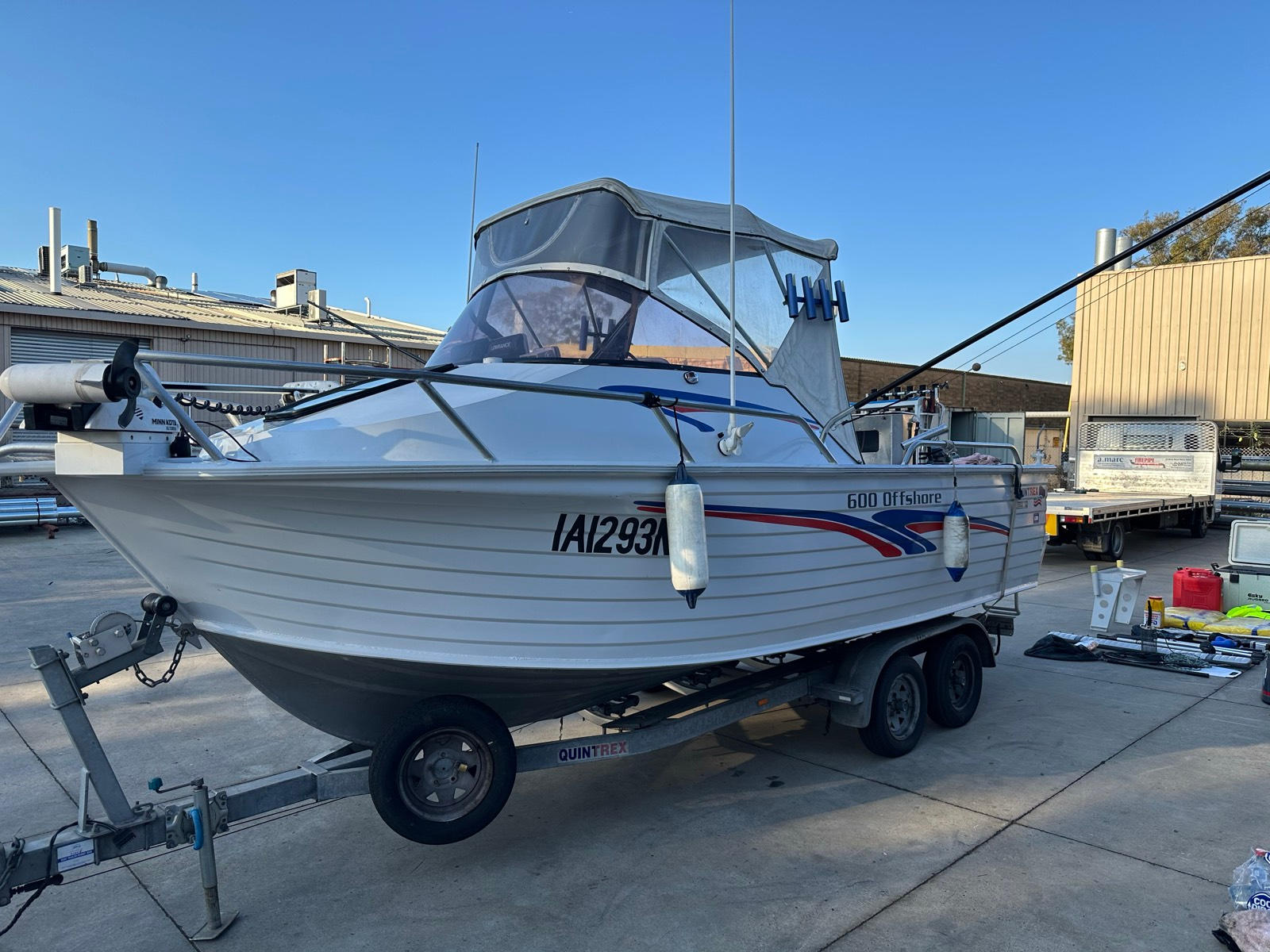 2000 Quintrex 600 offshore half cabin | Motorboats & Powerboats ...