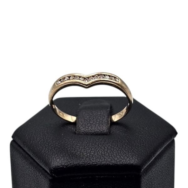 9K Yellow Gold Diamond Chevron Ring (78925) - Women's Jewellery in ...