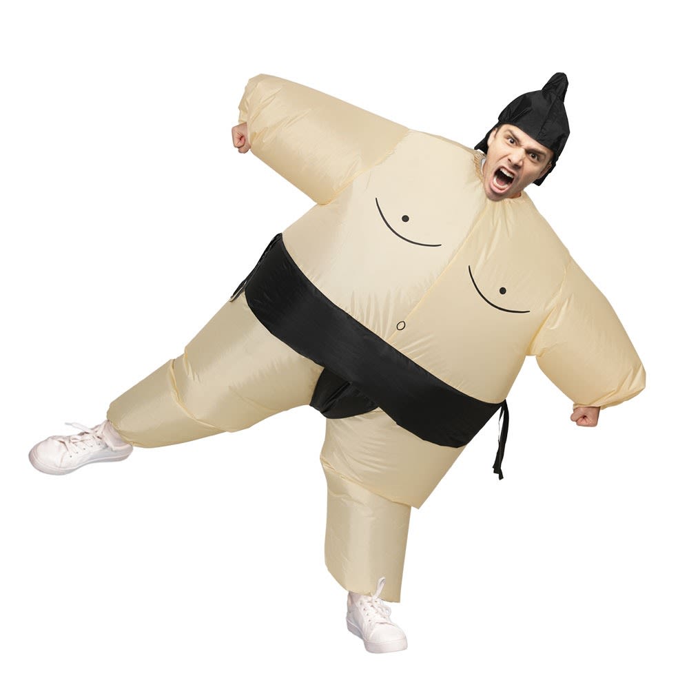 Inflatable Sumo Costume Adult Suit Blow Up Party Fancy Dress Halloween ...