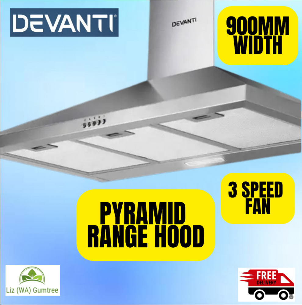 900mm Range Hood Wall Mount Rangehood (Brand New) - Cooktops ...