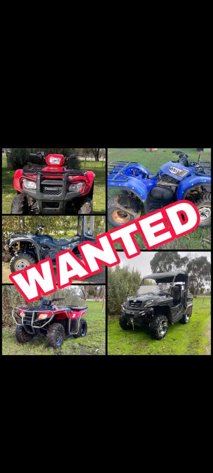 Wanted farm Quads Honda Yamaha Polaris Kawasaki Suzuki ATV | Quads ...