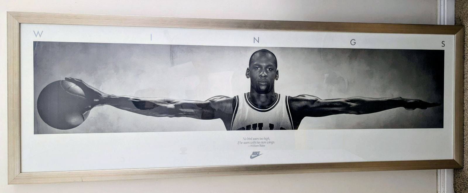 Michael Jordan Wings full sized print. Professionally framed ...