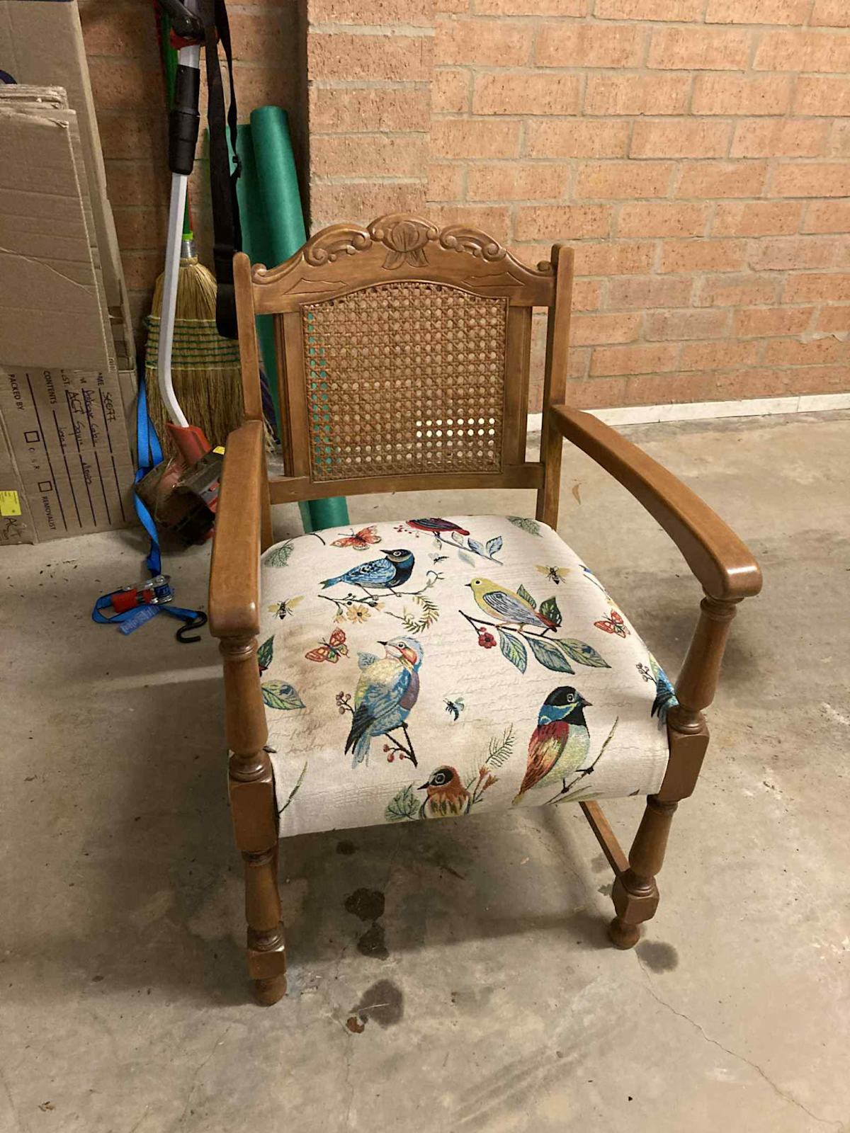 Dining chair with bird print upholstery - Dining Chairs in Canberra ...