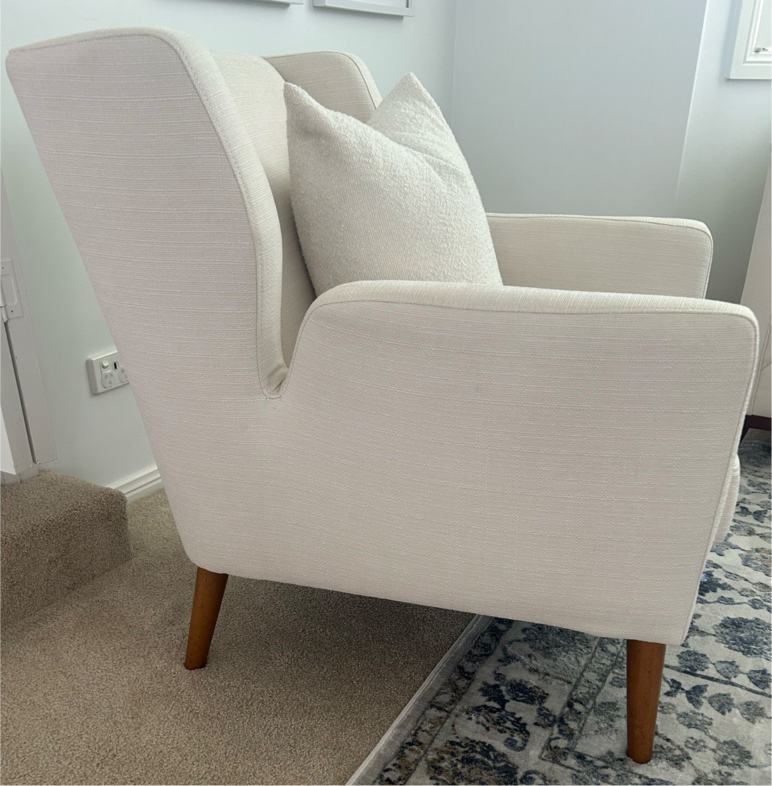 Occasional Chairs Fabric Beige ivory colour