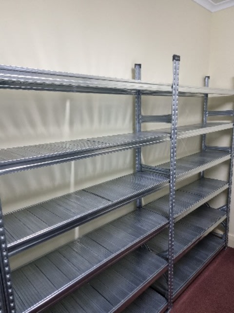 Storeroom or garage shelving by Bowen storage 12 racks - Sheds ...