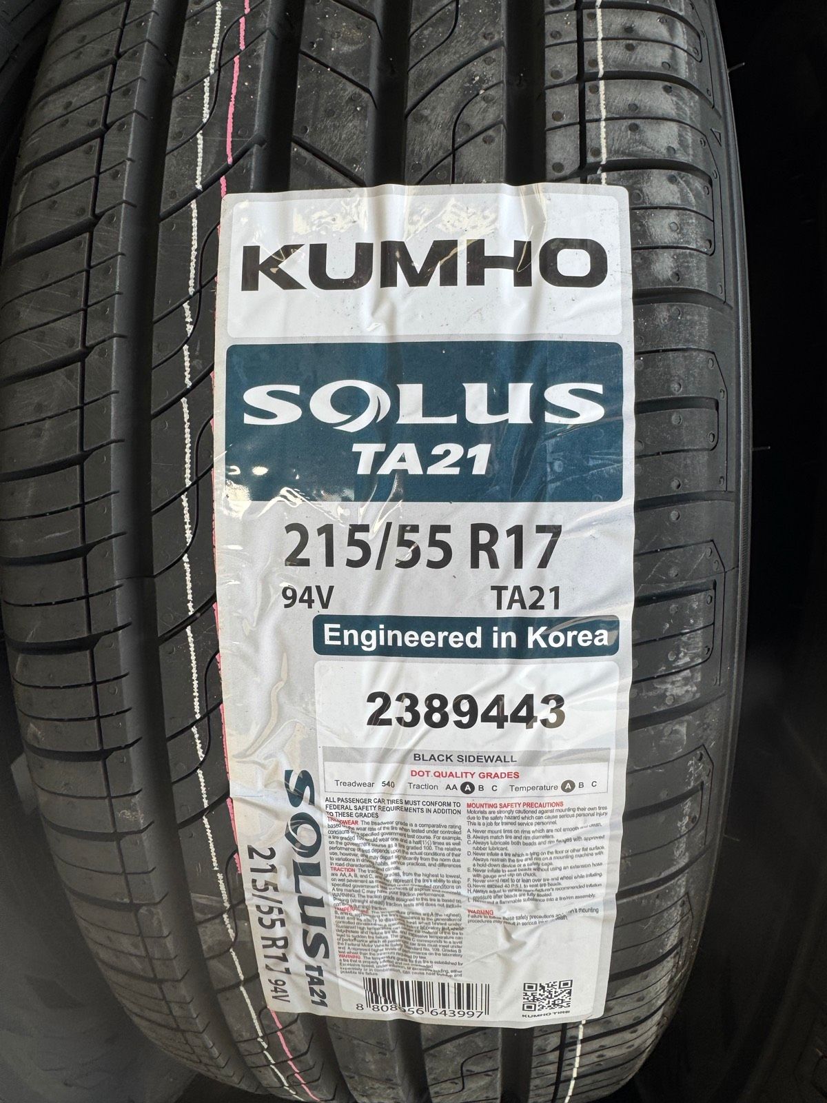 Brand new kumho 215/55R17 tyres | Wheels, Tyres & Rims | Gumtree Australia Canning Area ...