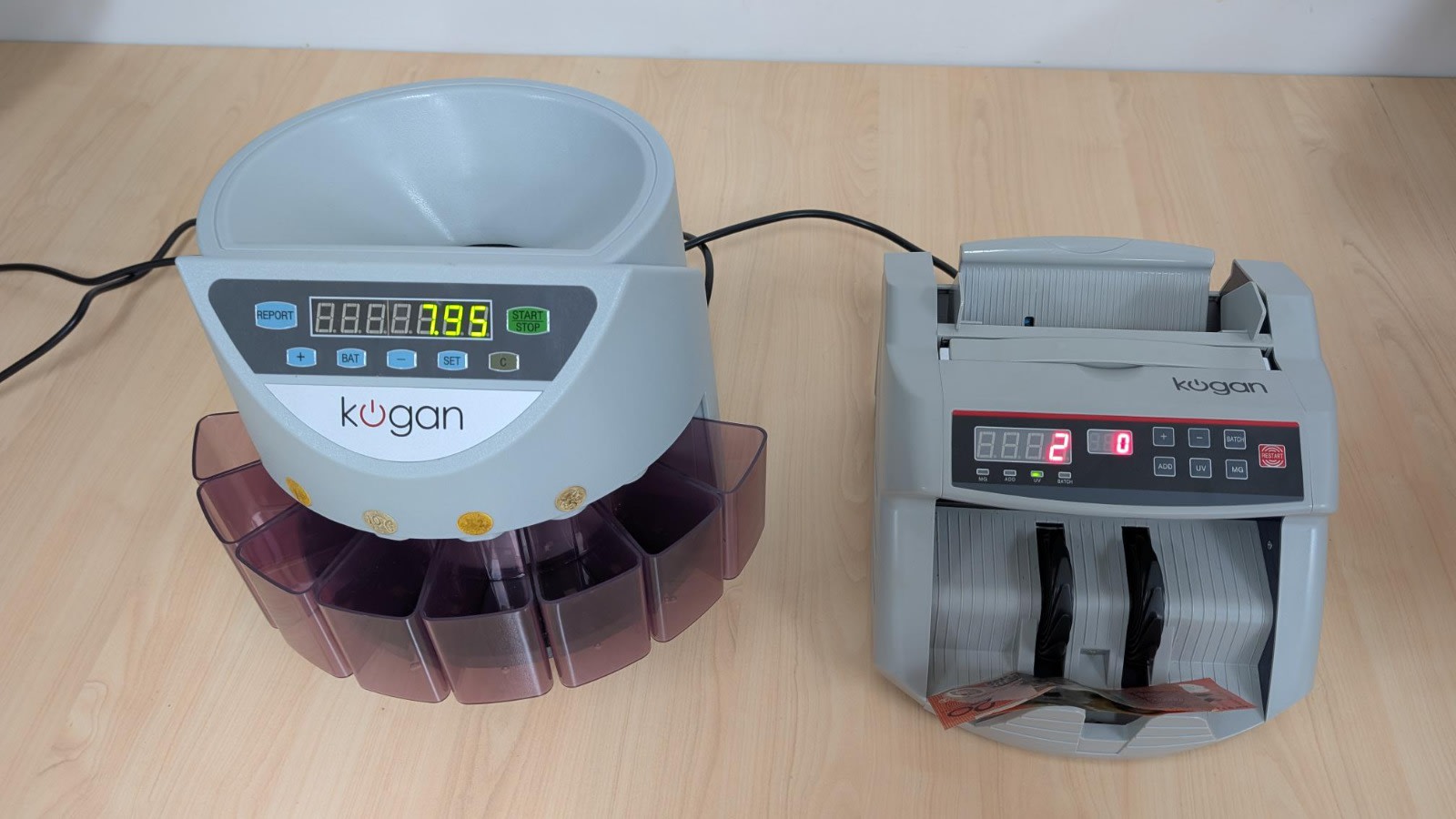 Coin and note counters