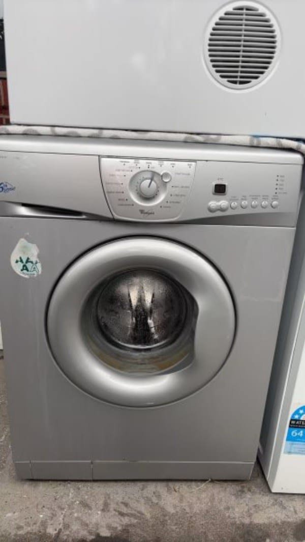 $ silver good working 5.5 kg 6th sensor front whirlpool washing machin ...