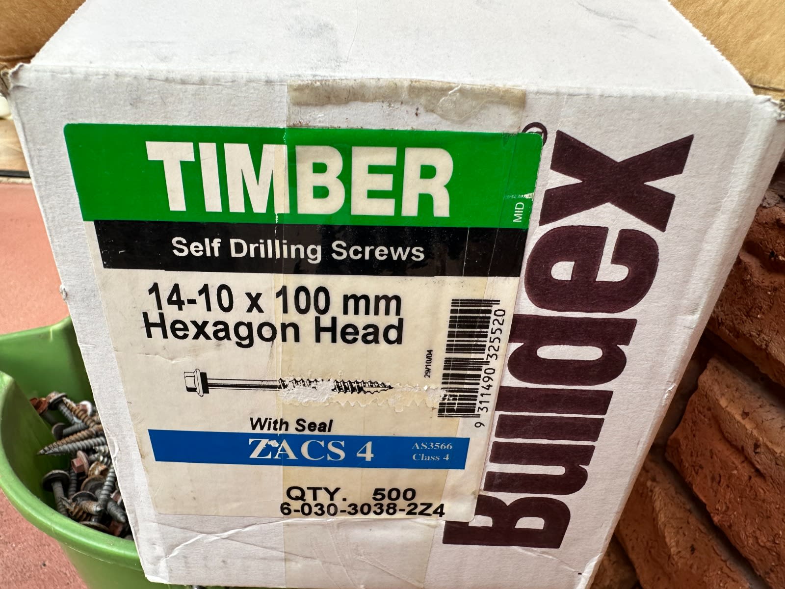 Buildex Roofing Screws T17 Hex Head with Seal 10-14 x 100mm x 323 - Building Materials in ...