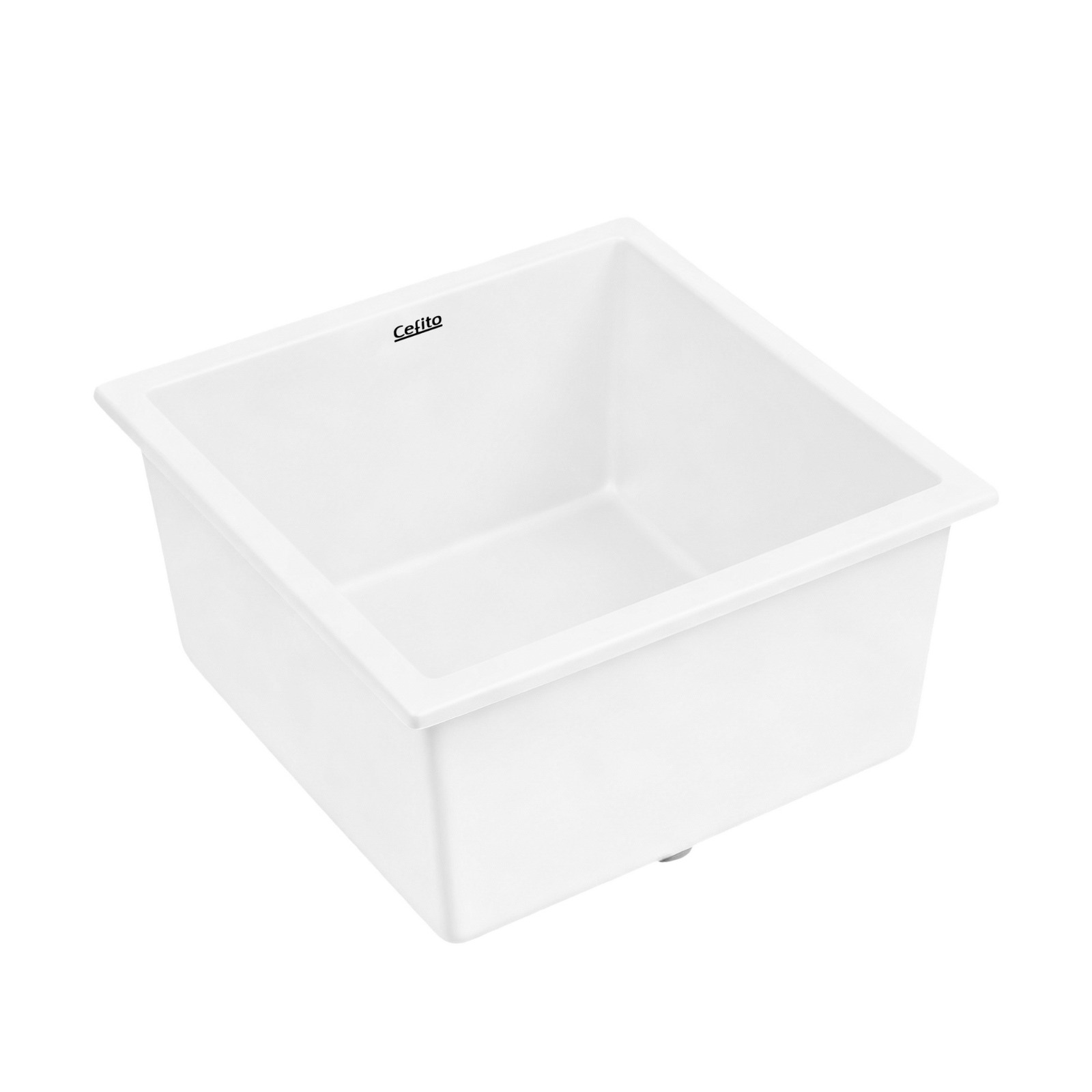 Kitchen Sink 45x45cm Granite Stone Sink Single Bowl White - Building ...