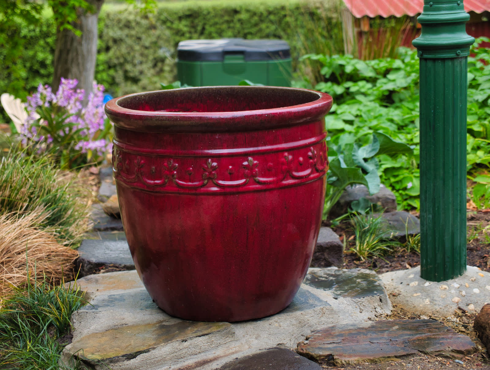 Glazed decorative pot plant 50CM diameter X 50CM deep