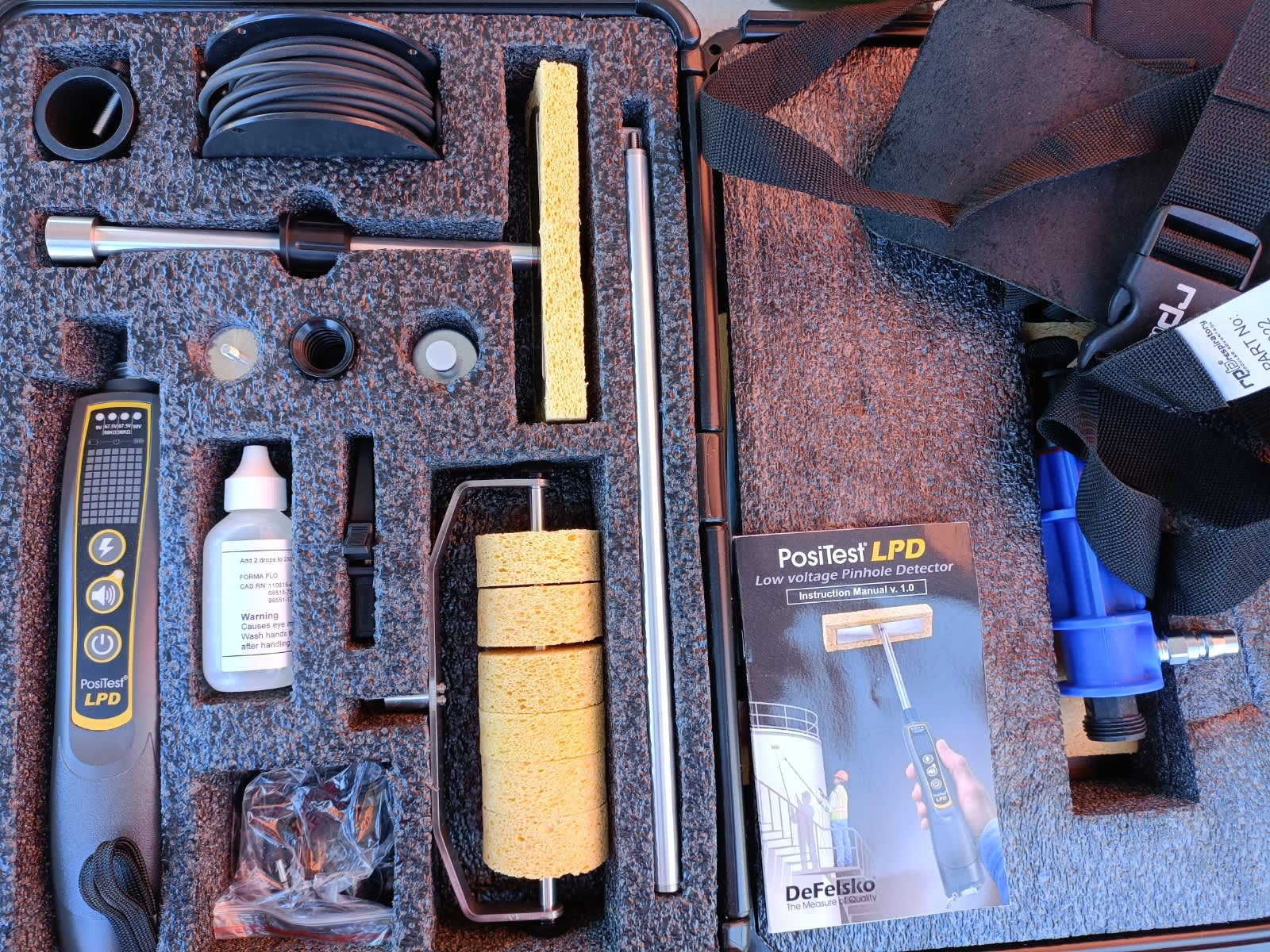 DEFELSKO POSITEST LPD LOW VOLTAGE PINHOLE DETECTOR, COMPLETE KIT - Hand ...