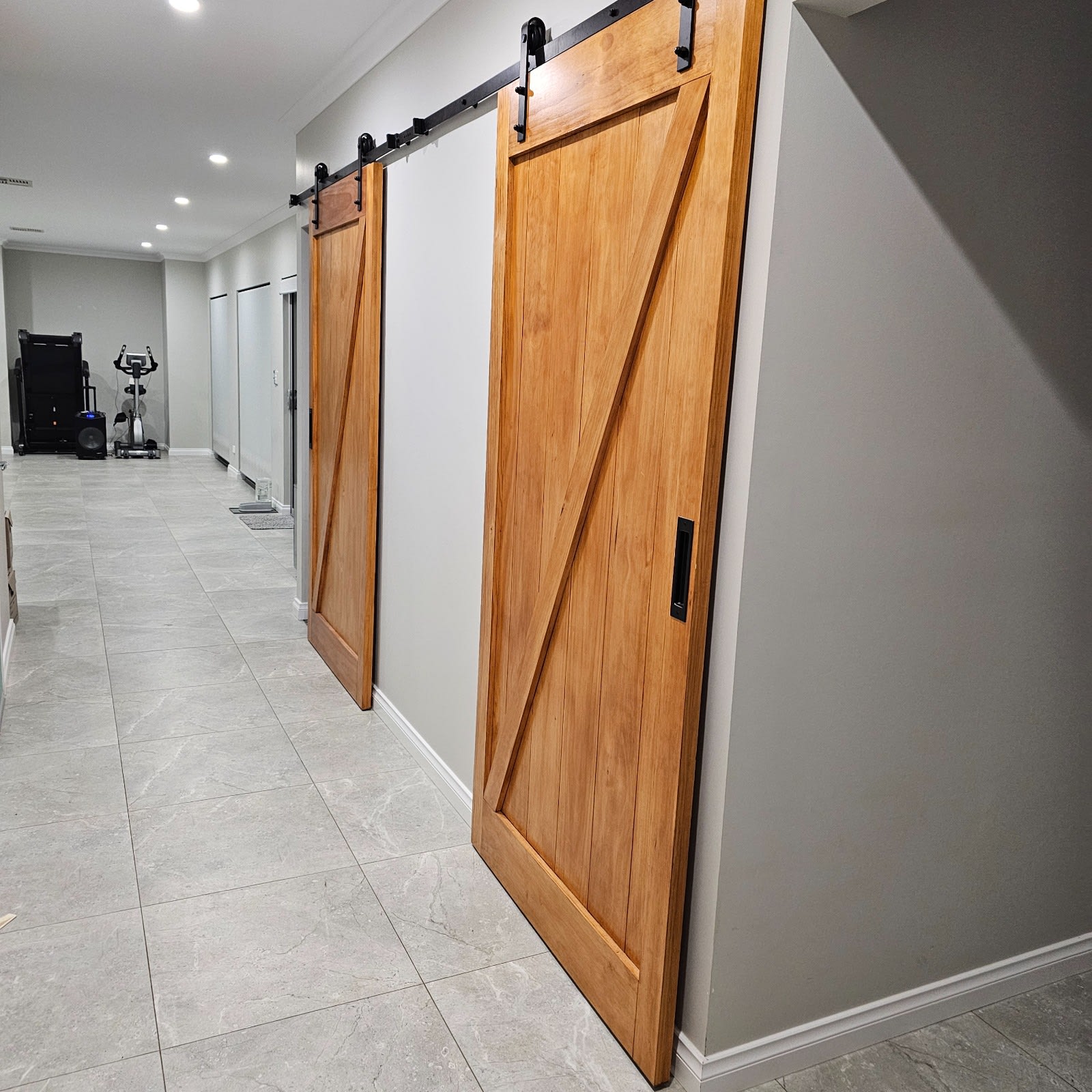 Solid Barn Sliding Interior Doors with Rail - Building Materials in ...