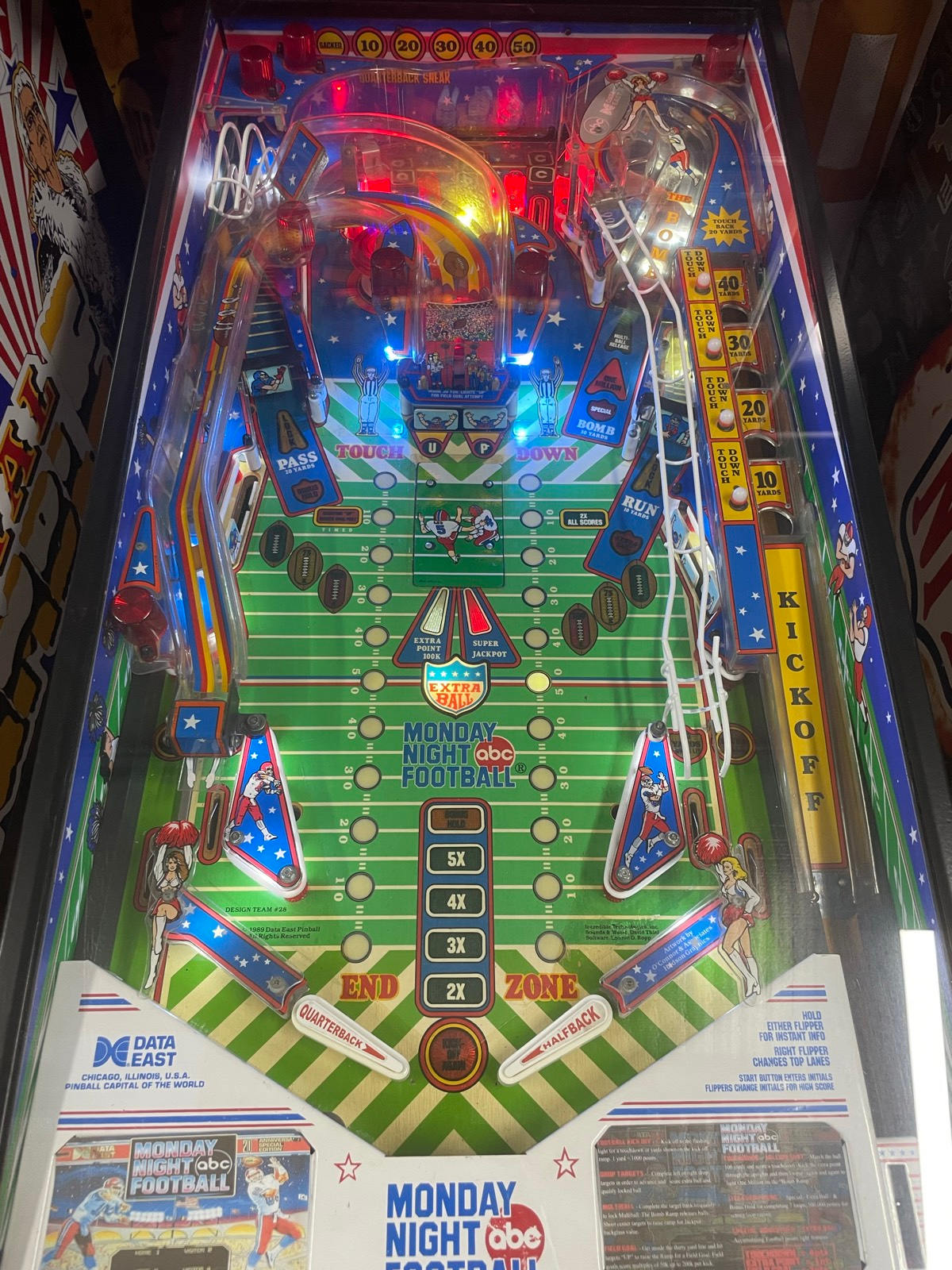 DATA EAST MONDAY NIGHT FOOTBALL PINBALL MACHINE - Collectables in ...
