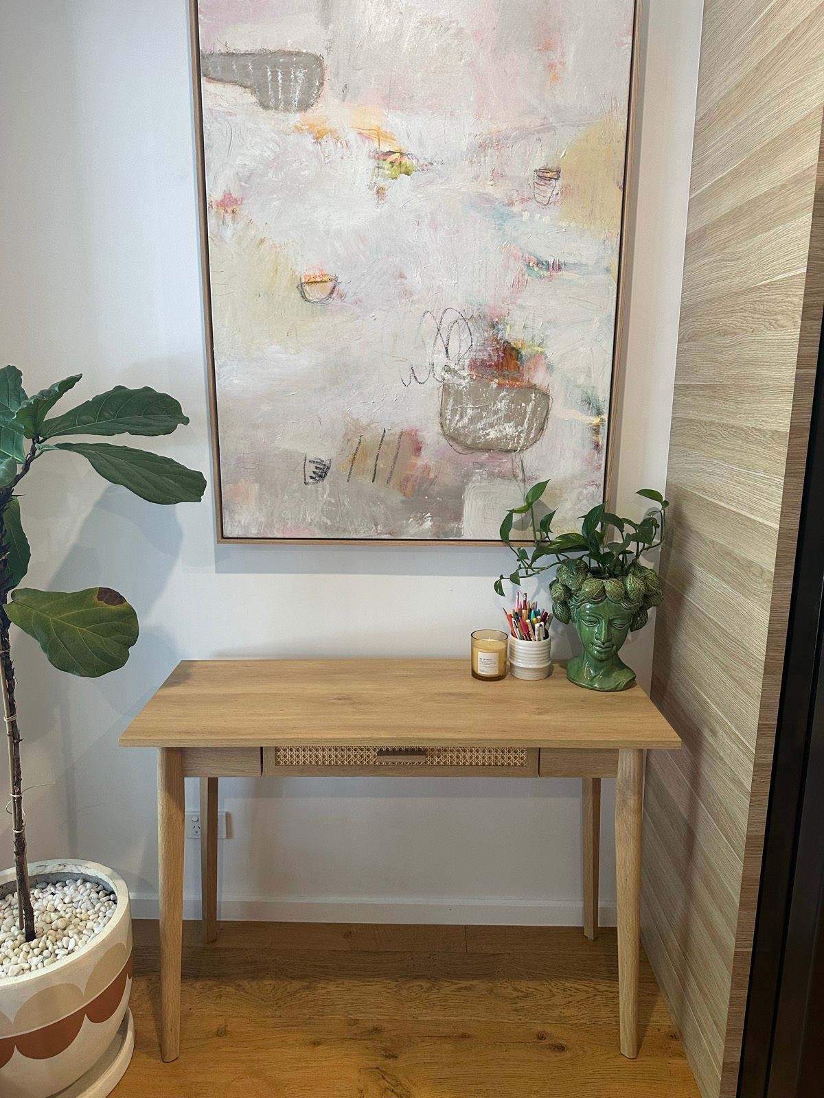 FANTASTIC FURNITURE Oak and Rattan Java Desk - Desks in Bulimba QLD ...