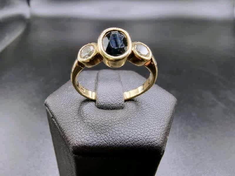 9K Black Stone/ Cubic Zirconia Dress Ring (70961) - Women's Jewellery ...