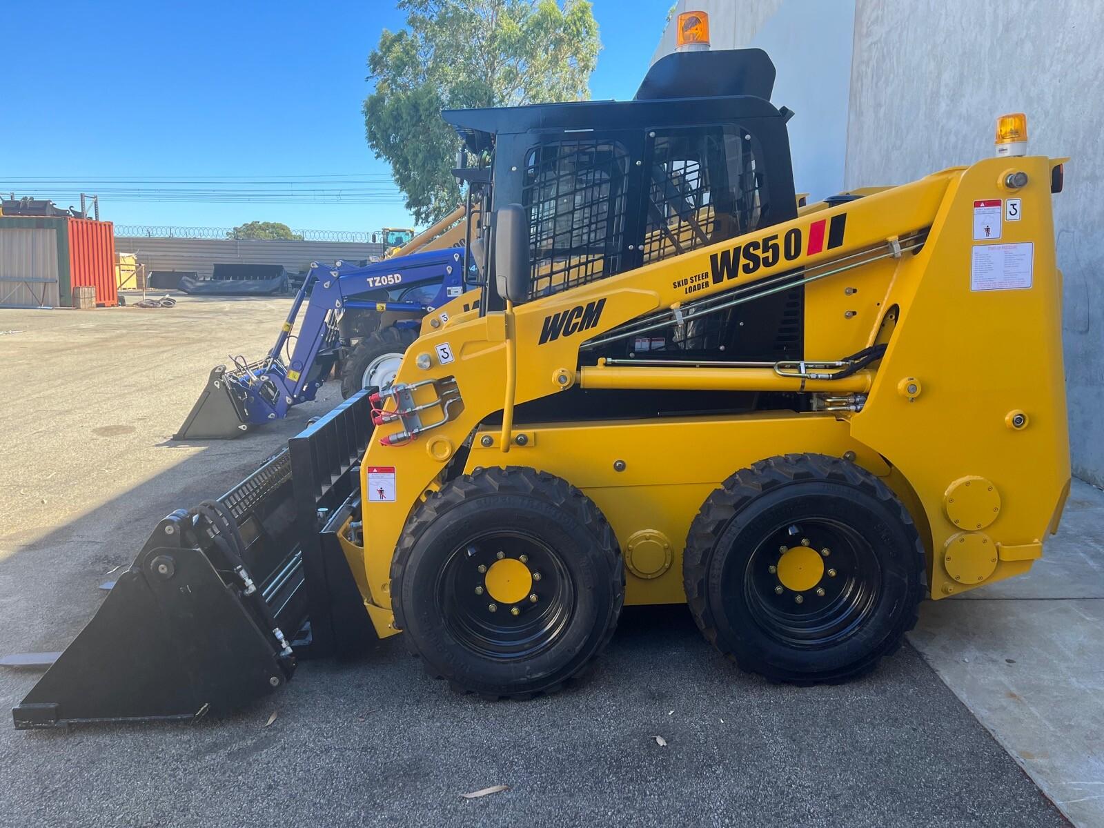 Brand New WCM WS50B skid steer loader, diesel 50HP, A/C, 4in1 bucket ...