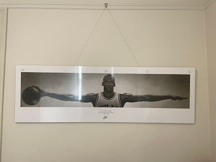 Michael Jordan Wings Poster Framed